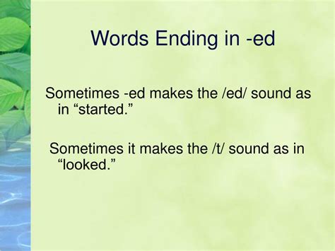 PPT Phonics Base Words And S Ed Ing Endings PowerPoint Presentation ID