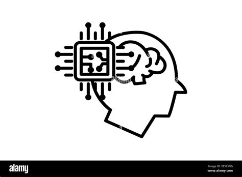Affiliate Intelligence Icon Head With Brain And Cpu Icon Related To Device Computer