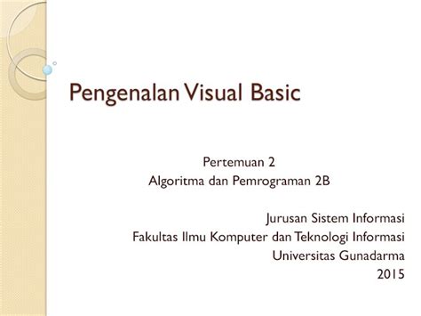 Pdf Pengenalan Visual Basic Ayuwsstaffgunadarmaacidayuwsstaffgunadarmaacid