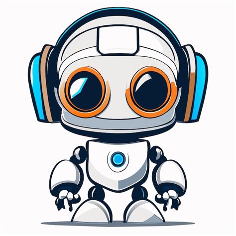 Premium Vector Vector Robot Mascot Emblem For Branding