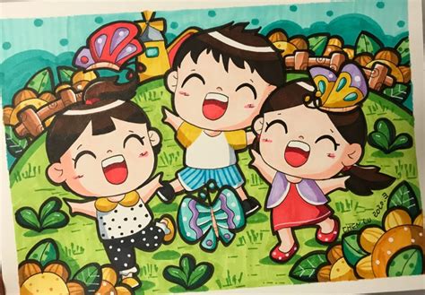 儿童节主题画 堆糖美图壁纸兴趣社区