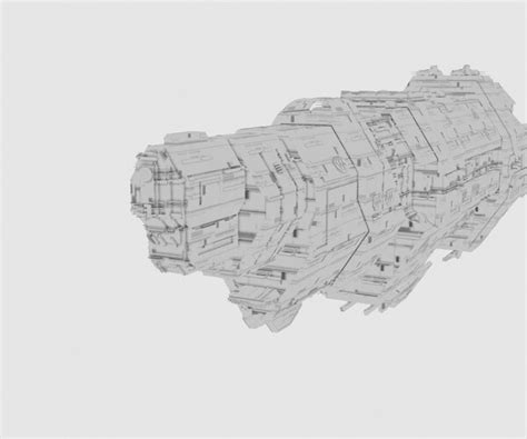 Artstation Unsc Marathon Class Heavy Cruiser Game Assets