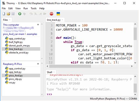 line track — sunfounder pico 4wd car documentation