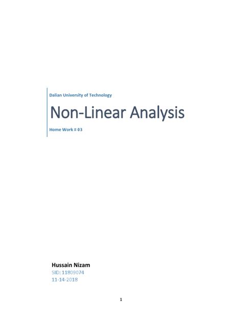 Non Linear Analysis Dalian University Of Technology Pdf Attractor