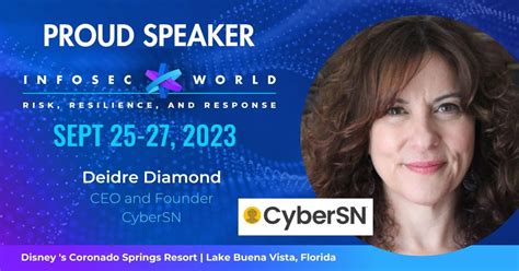 Deidre Diamond On Linkedin Infosec World 2024 Infosec World