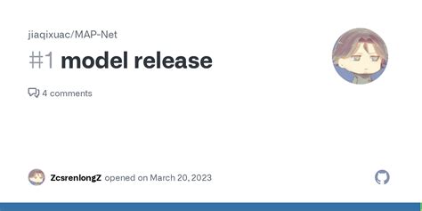 model release · issue 1 · jiaqixuac map net · github