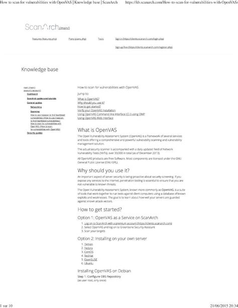 pdf how to scan for vulnerabilities with openvas knowledge base scanarch dokumen tips