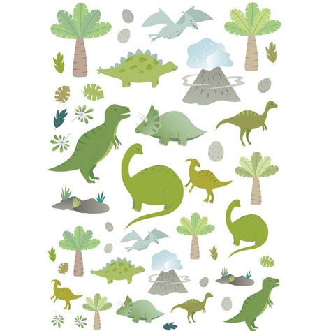 Autocolantes De Dinossauro 1 Folha Por 3 25