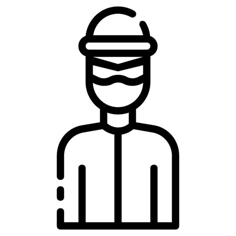 Thief Avatar Vector Outline Icon 26174846 Vector Art At Vecteezy