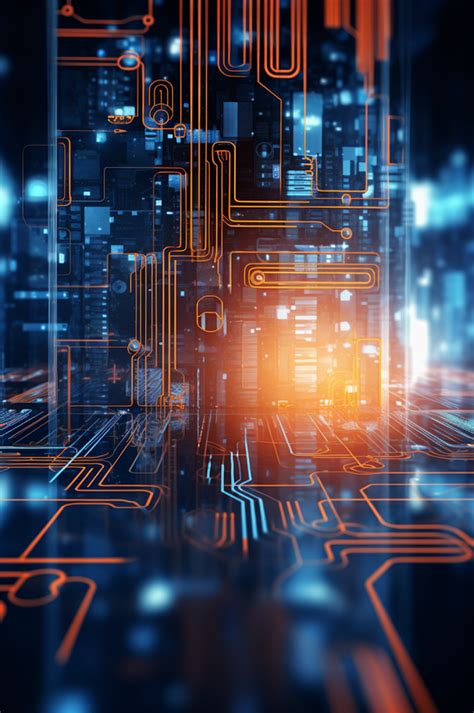 Ai数字艺术科技互联网数据芯片背景图