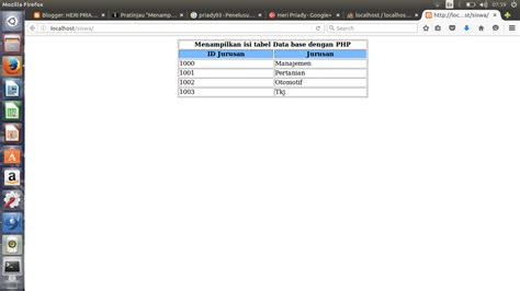 koding untuk menampilkan isi tabel database mysql php dengan notepadd ciwer id