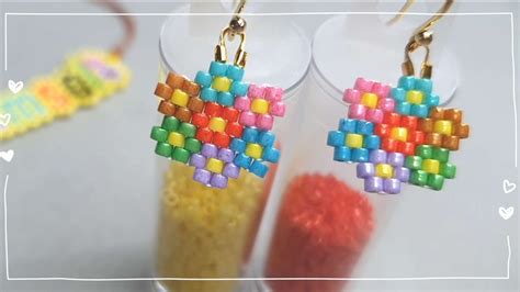 꽃 모티브짜기 2탄 미유끼비즈 꽃귀걸이 만들기🌺 Flower Motifs 2nd Miyuki Beads Flower