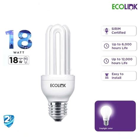 Ecolink 18w E27 Essential Daylight Led Light Bulb Shopee Malaysia