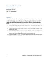 USM1 FIN 614 Week04 WorkProblemsWorksheet Pdf Week 4 Work Problems