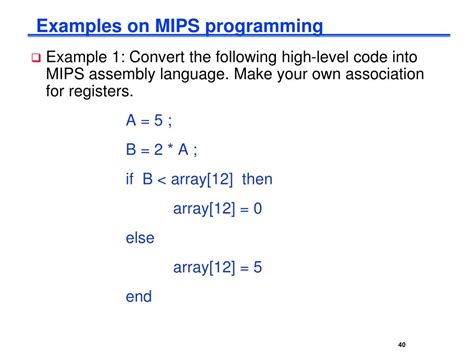 Ppt Cpe 335 Computer Organization Mips Isa Powerpoint Presentation Free Download Id6314145