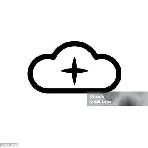 데이터 클라우드 아이콘 더하기 기호를 추가 합니다 벡터 그림을 흰색 배경에 고립입니다 0명에 대한 스톡 벡터 아트 및 기타 이미지 0명 기후 묘사 데이터 Istock