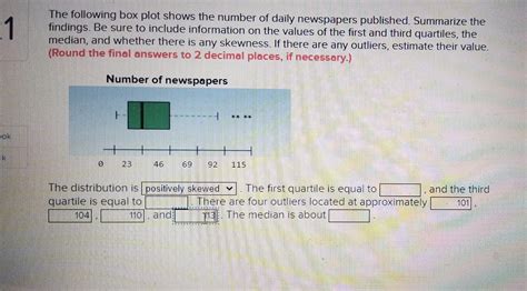 solved the following box plot shows the number of daily