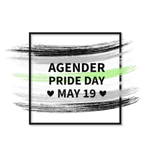 트랜스젠더 프라이드 플래그 Lgbt 커뮤니티 휴일이 있는 에이젠더 프라이드 데이 포스터는 5월 19일 배너 표시 로고 디자인 카드 등을 위한 벡터 템플릿을 쉽게 편집할 수