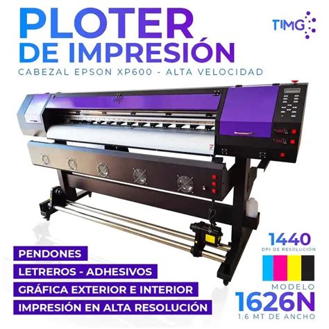 Plótter De Impresión 160cm Ecosolvente O Sublimación Cabezal Epson Xp6 Timg Peru
