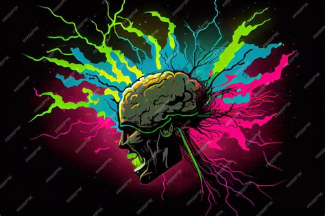 Premium Photo Creativity Concept With A Brain Exploding With Ideas