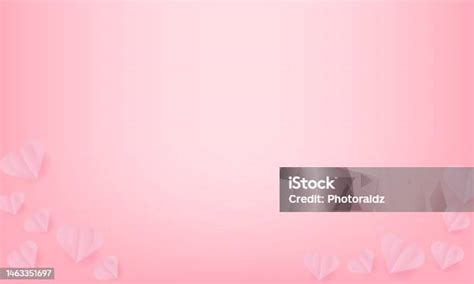 분홍색 배경에 날아다니는 하트 모양의 종이 요소 해피 발렌타인 데이 카드 하트 생일 인사말 카드 벡터 디자인 0명에 대한 스톡 벡터 아트 및 기타 이미지 Istock