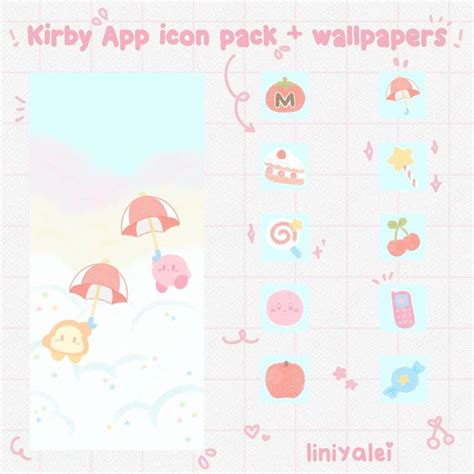 Kirby App Icon Pack Wallpapers Cute App Icon Pack Wallpapers For Ios And Android Kawaii