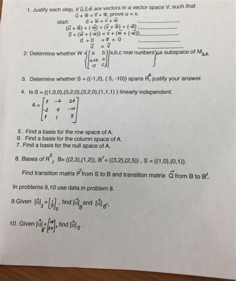 Solved If U V W Are Vectors In A Vector Space V Such That Chegg