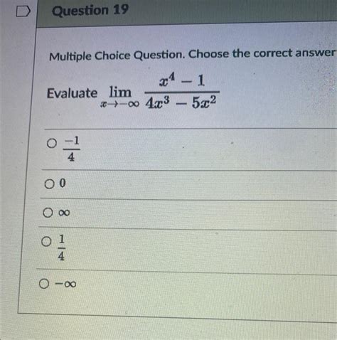 Solved Multiple Choice Question Choose The Correct Answer