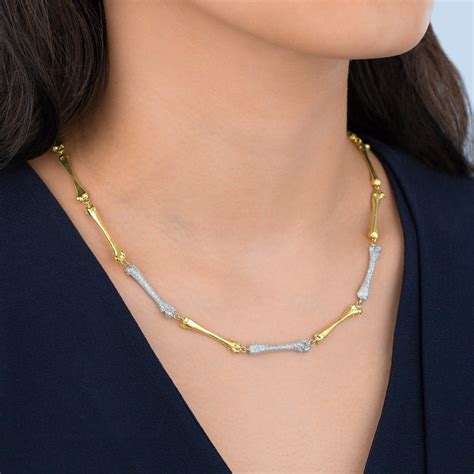 Gold And Pavé Diamond Femora Necklace Lynne Mercein Fine Jewelry