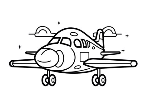 High Flying Jet To Color Coloring Page