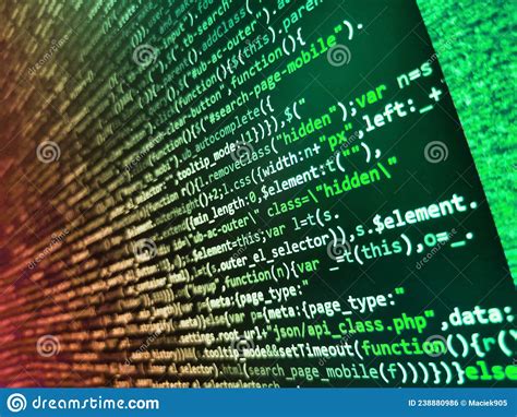 Programmer Typing New Lines Of Html Code Web Server Data On A Monitor