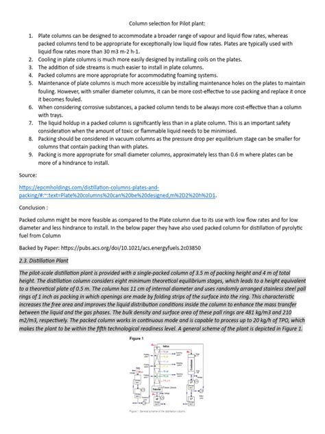 Column Selection Pdf Distillation Liquids