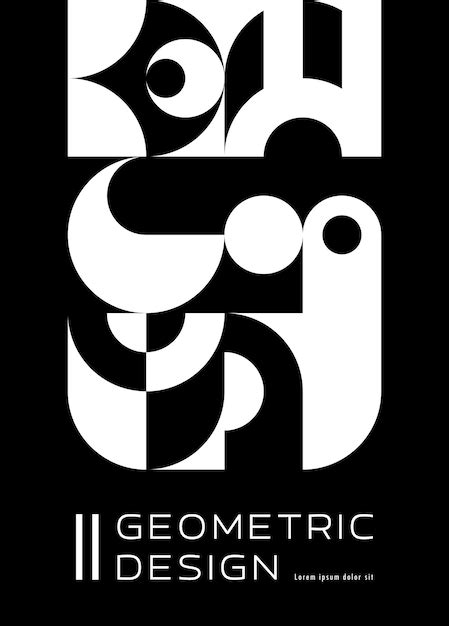 Premium Vector Monochrome Modern Abstract Geometric Pattern