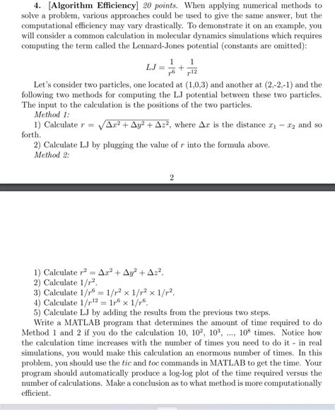 Solved 4 Algorithm Efficiency 20 Points When Applying Chegg