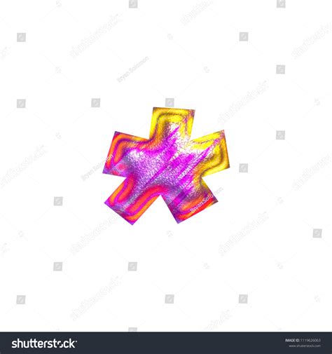 Fun Colorful Pink Yellow Metallic Asterisk Stock Illustration Shutterstock