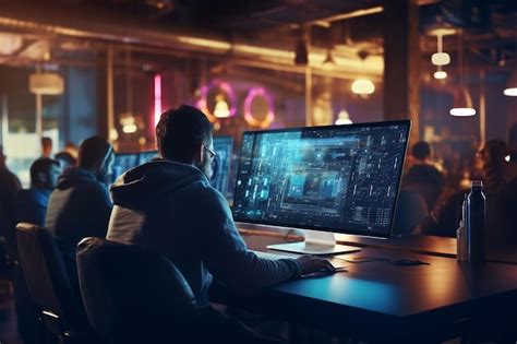 Premium Photo Coding Bootcamp With Aspiring Programmers Generative Ai