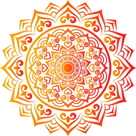 Flower Mandala Mandalas Geometric Pattern Warm Mandalarainbow Flower