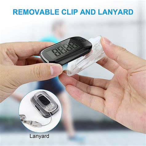 D Pedometer For Walking Clip And Lanyard Steps