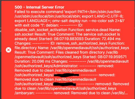 unable to connect via ssh ssh openmediavault