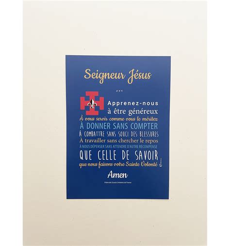 Affiche Prière Scoute à Encadrer