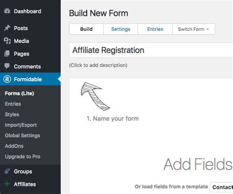 Creating Affiliate Registration Forms Itthinx Documentation