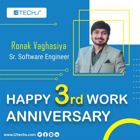 I2techs On Linkedin Workanniversary 3rdanniversary Employee Teamspirit Celebrationtime