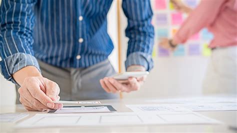 Premium Photo Creative Web Designer Planning Application And Developing Template Layout