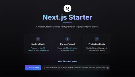 GitHub Khushal Ag Nextjs Template A Minimal Next Js Starter Template With TypeScript
