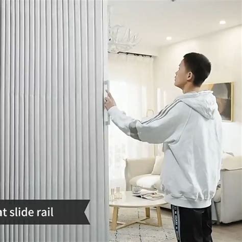 Pvc Sliding Partition Wall Accordion Folding Door Temporary Door For Room Plastic Foldable