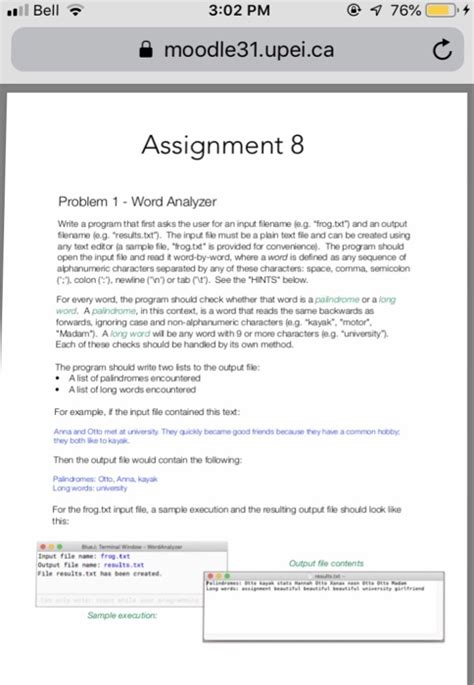 Solved 302 Pm A Moodle31upeica Assianment 8 Problem 1