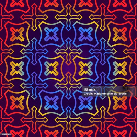 레트로 완벽 한 패턴입니다 기하학적 삼각형 지그재그 벽지 직물 스크랩북 디자인 텍스처 벡터 일러스트입니다 빨강 파랑 그라데이션