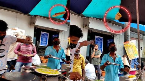 Famous Flying Dosa Of Mumbai Flying Dosa Indian Street Food Youtube