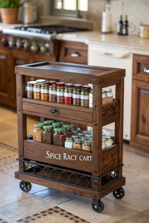 16 Creative Wood Spice Rack Ideas For Your Kitchen Alderlight