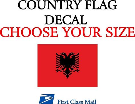 Albania Country Flag Sticker Decal 5yr Vinyl State Flag Etsy